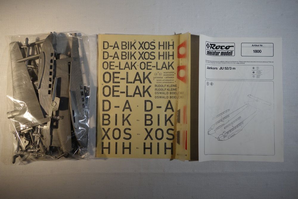 Roco 1800 Junkers Ju 52/3m Lufthansa 1:87 Bausatz | Kaufen auf Ricardo