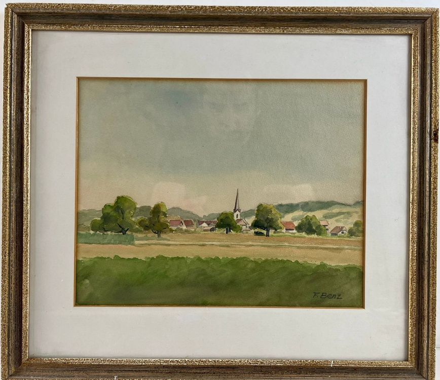 Landschaft Aquarell Signiert | Kaufen auf Ricardo