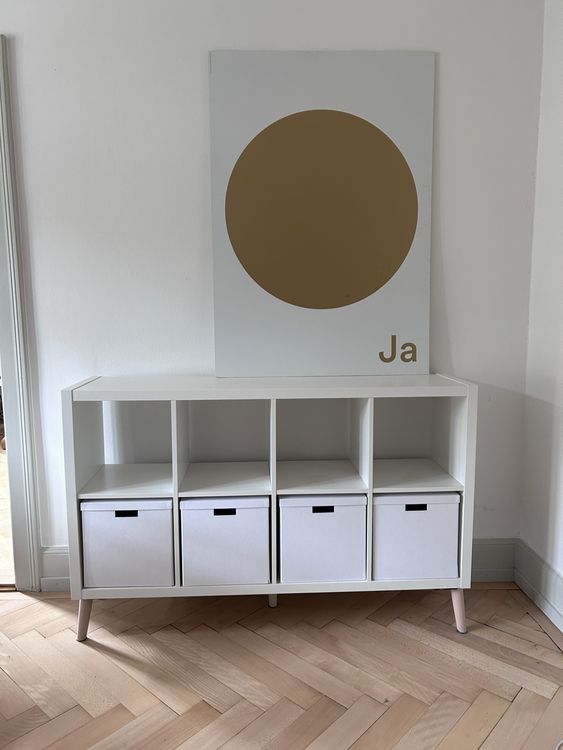 IKEA Kalax Regal weiss mit 4 Kisten (Gebraucht) in Luzern für CHF 35 ...