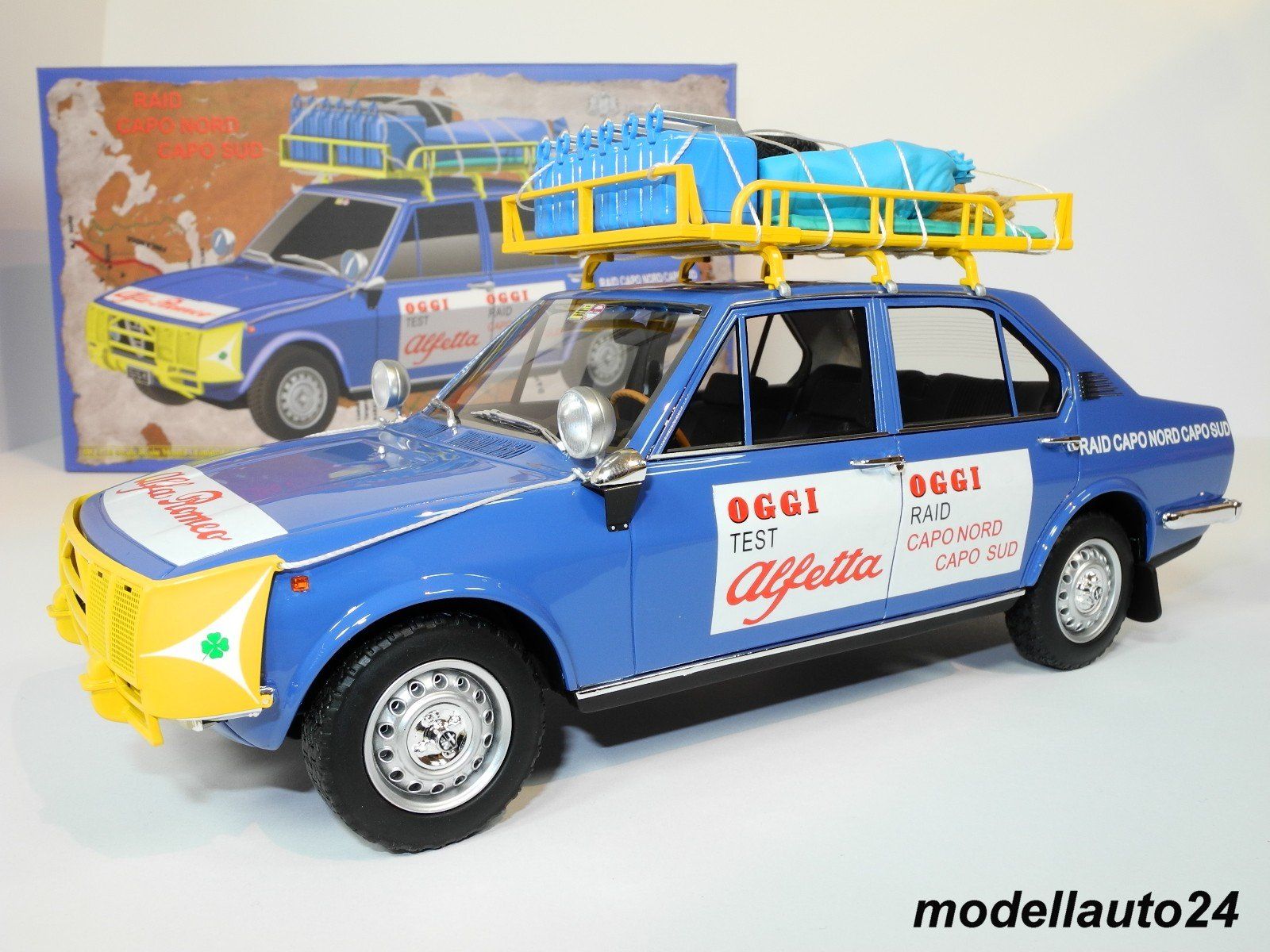 Alfa Romeo Alfetta 1.8 Raid Capo Nord 1973 Laudoracing 1:18 (Neu und ...
