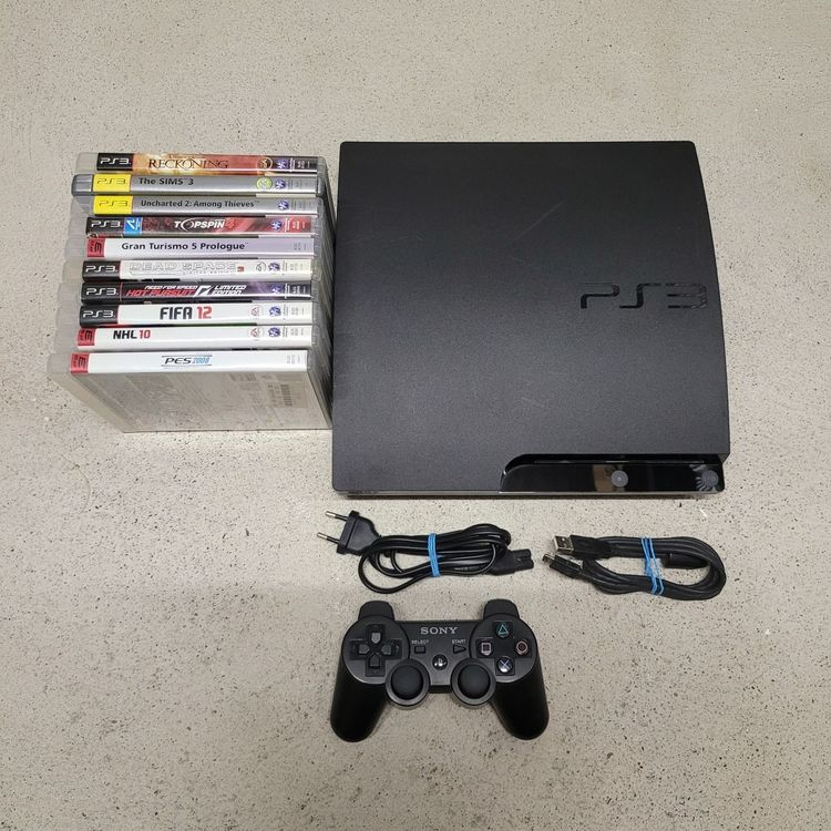 PS3 Konsole + 1 Controller + 10 Games + 150GB 9A (Gebraucht) in Domat ...