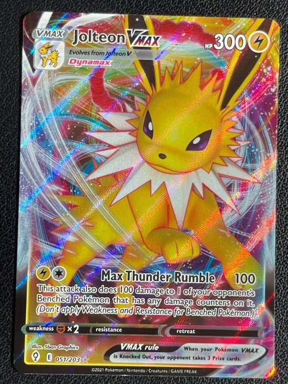 Jolteon VMAX 051/203 Ultra Rare Pokémon Evolving Skies | Kaufen auf Ricardo