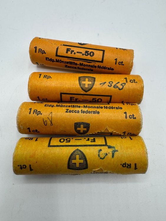 4 Rollen 1 Rappen Muenzen, Original verpackt (Gebraucht) in Sachseln ...