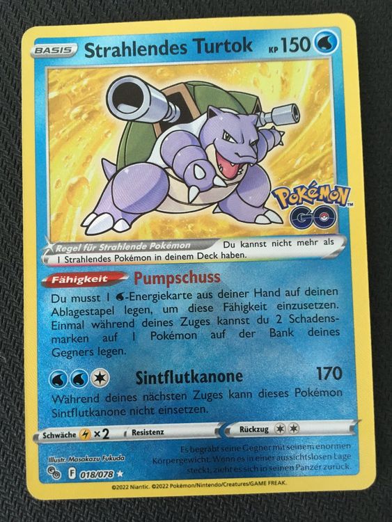 Pokémon GO 018/078 Strahlendes Turtok -DE- (Neu (gemäss Beschreibung ...
