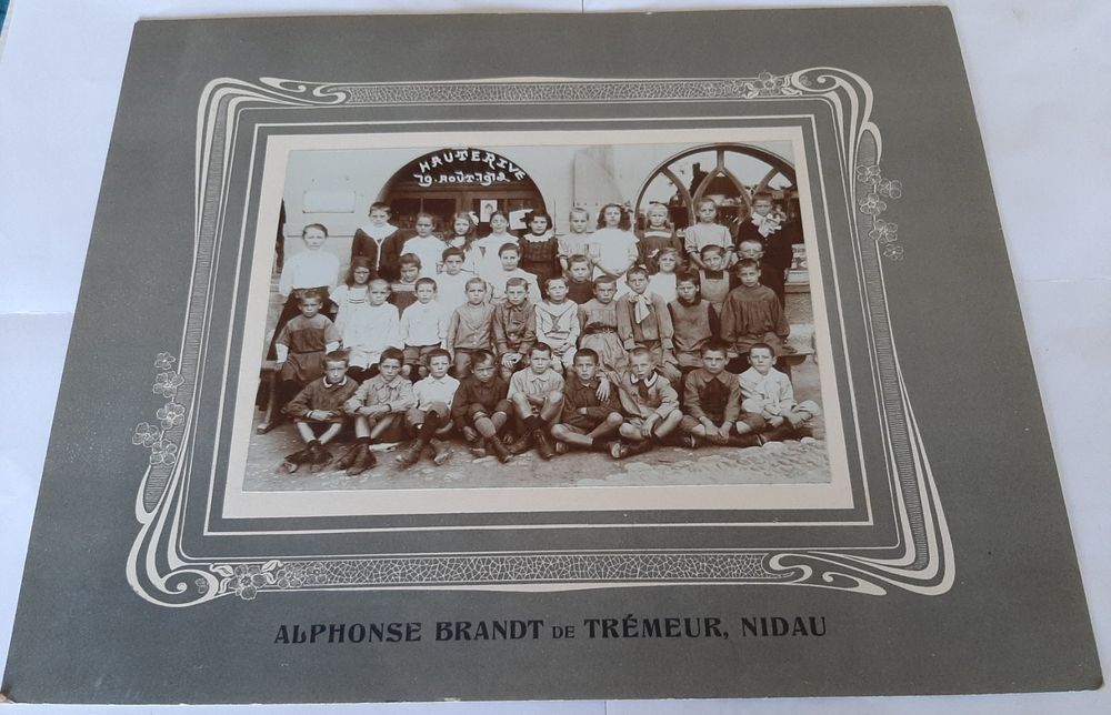 Ancienne photo école HAUTERIVE 19. Aout 1913 Alphonse Brandt (Gebraucht ...