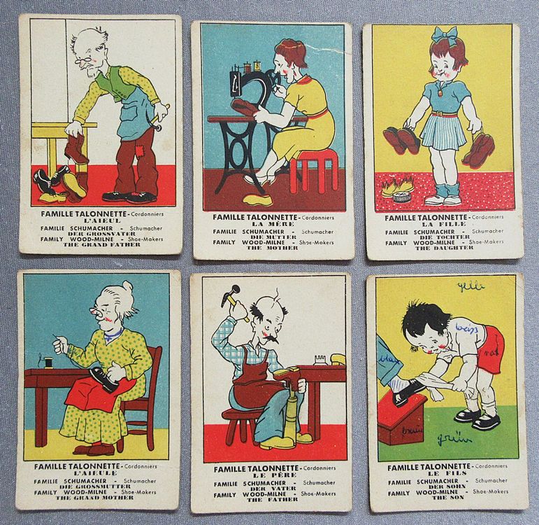 Kartenspiel - Jeu des sept familles - Karten dreisprachig (Gebraucht ...