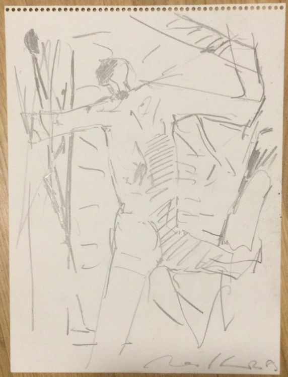 Abstrakte Zeichnung Unleserlich Signiert | Kaufen auf Ricardo