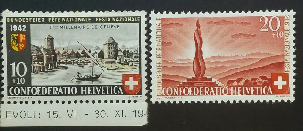 1942 Pro Patria B15-B16** postfrisch (Neu (gemäss Beschreibung)) in Seltisberg für CHF 1 – mit ...