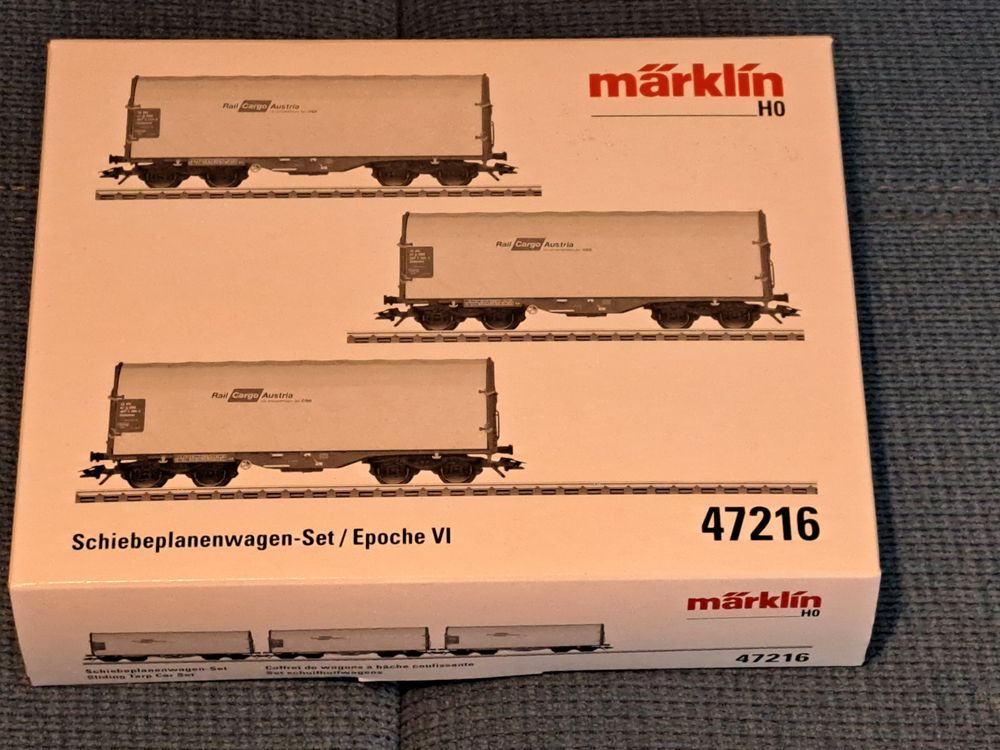 Märklin 47216 Schiebeplanwagen-Set Rail Cargo Austria neu (Gebraucht ...