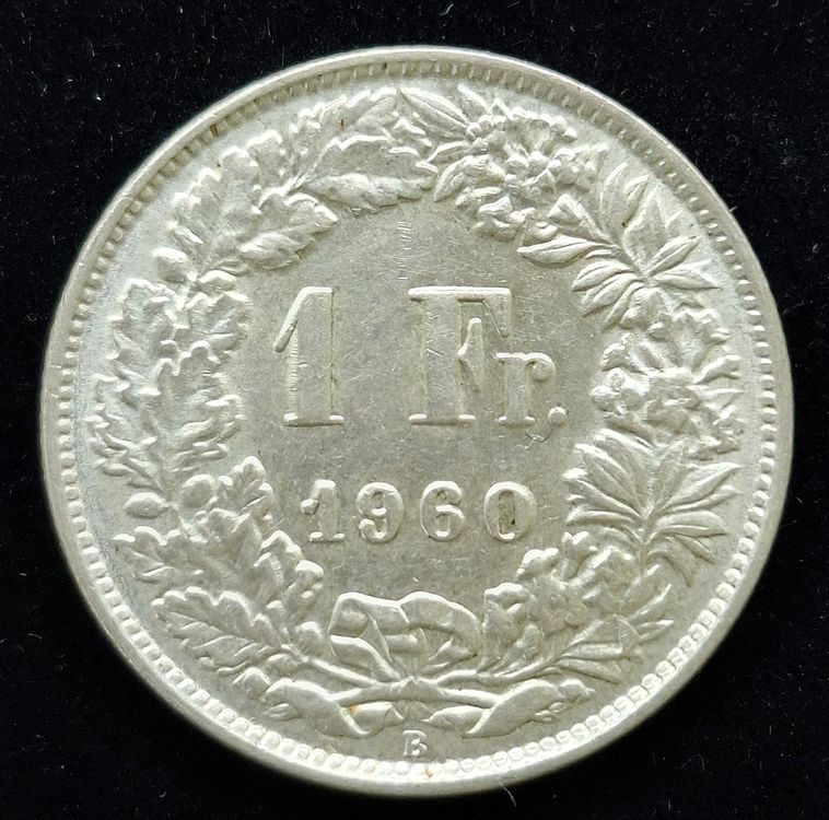 1Fr. 1960 praktisch unz. Silber 835/1000 (Gebraucht) in Bern 14 für CHF 5 – mit Lieferung auf ...