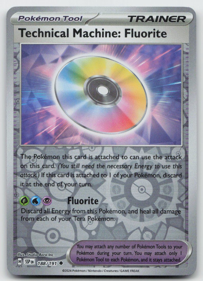 Pokemon Technical Machine: Fluor Reverse 188/191 SSP EN 2024 (Usato) a ...