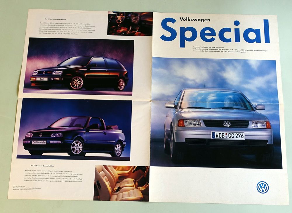 90s VW Passat 3er Golf GTI, Polo, Passat.. Prospekt | Kaufen auf Ricardo