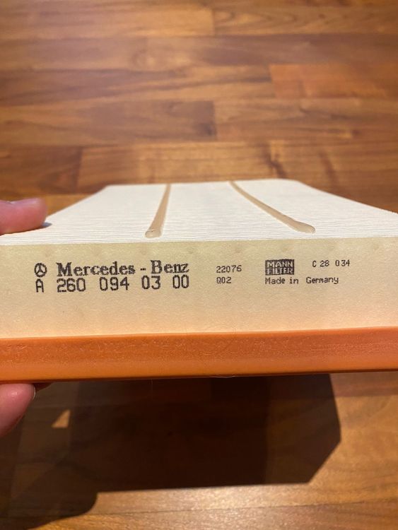 ORIGINAL Mercedes-Benz Luftfilter A-Klasse A2600940300 (Neu und ...