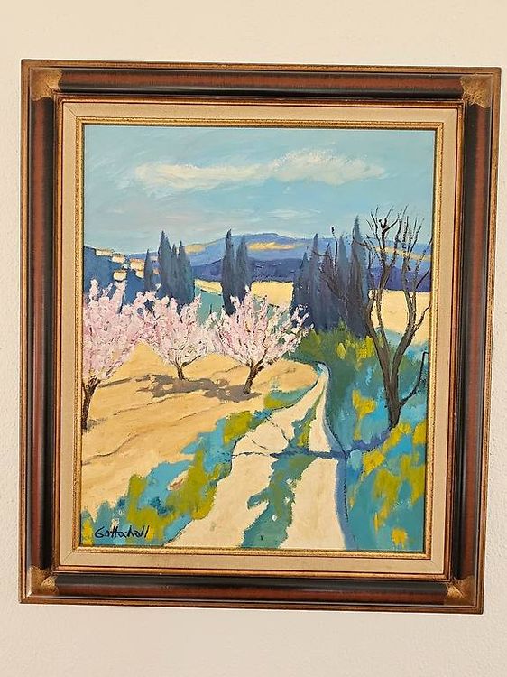 Gemälde von R. Gottschall 1991 Landschaft Theziers 70x81 cm (Gebraucht ...