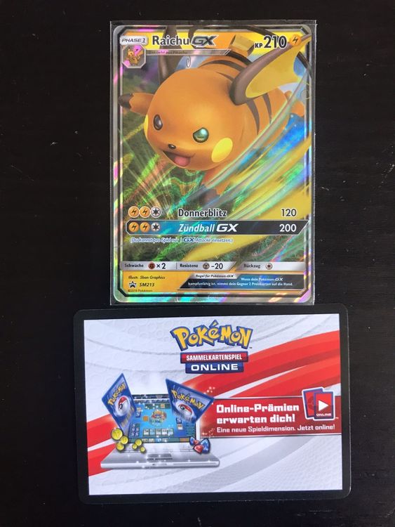 Pokemon Online Code: Raichu GX | Kaufen auf Ricardo