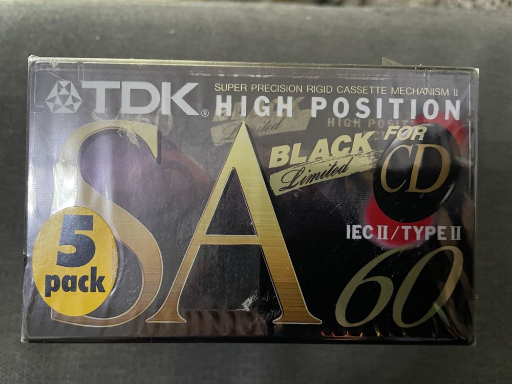 TDK SA 60 Cassette Audio Black Édition - 5 PCS NEW K7 (Neuf avec ...