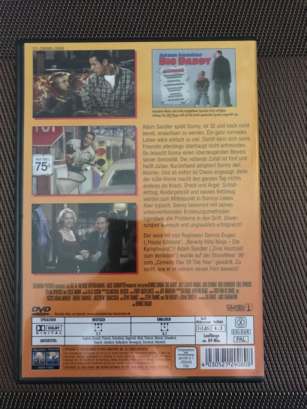 Adam Sandler: Big Daddy DVD - Komoedie fuer kalte Tage! (Gebraucht) in ...