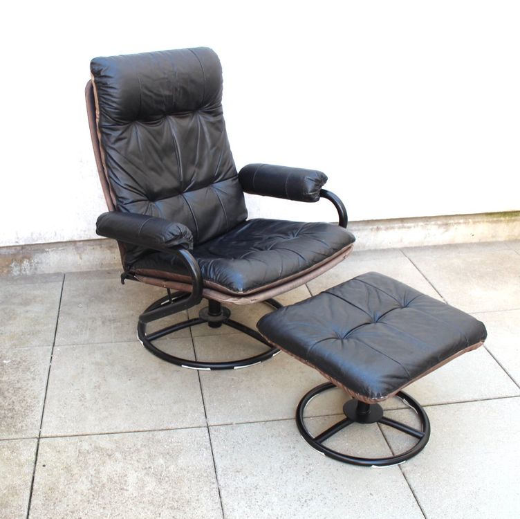 70er/80er Loungesessel mit Hocker | Kaufen auf Ricardo