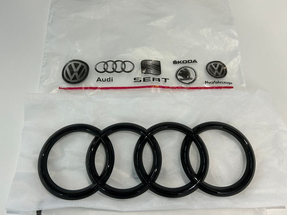 Audi Ring NEU Schwarz vorne / Original Amag Zubehörteil | Kaufen auf ...