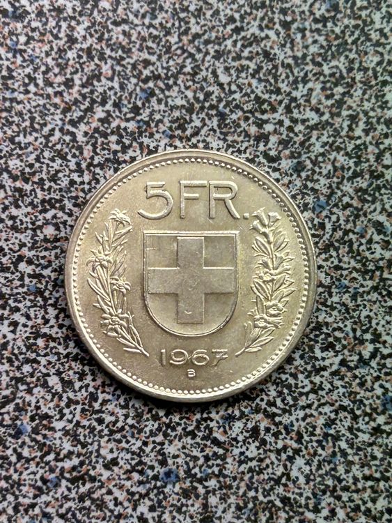 5 Franken Münze 1967 B - Silber (Gebraucht) in Wangen b. Olten für CHF 11 – mit Lieferung auf ...