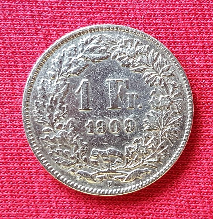 1 Franken 1909 uralte sehr rare Silbermünze ab nur 1 Fr !!! (Gebraucht) in Camignolo für CHF 3.2 ...