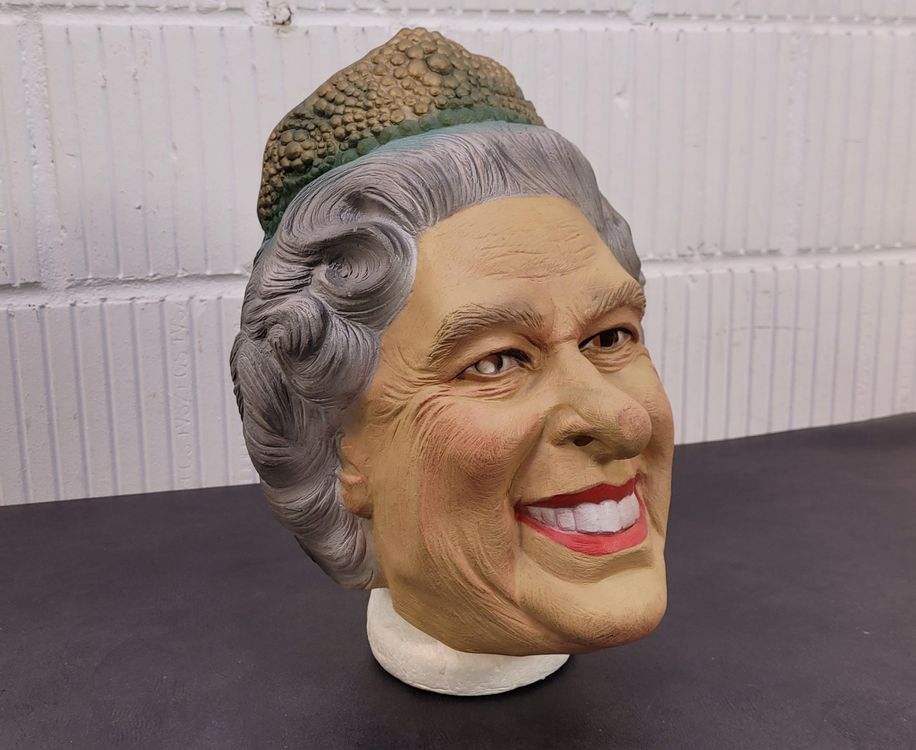 Königin QUEEN ELISABETH Mask, Cesar 1994, Latex Maske Gross (Gebraucht ...