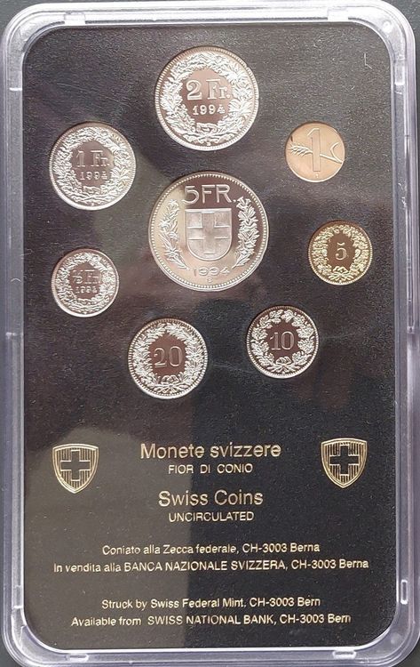 CH - Münzsatz 1994 stgl (Gebraucht) in Arch für CHF 19 – mit Lieferung auf Ricardo kaufen