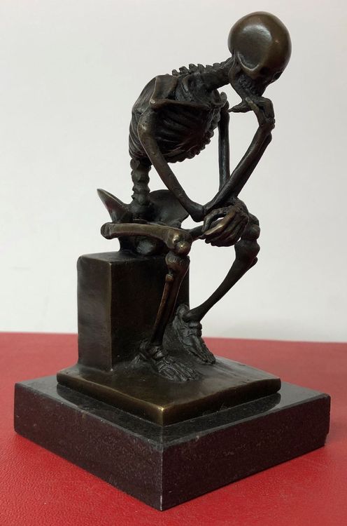 „Der Denker“ Skelett Bronze Skulptur (Gebraucht) in Hochdorf für CHF 155 – mit Lieferung auf ...