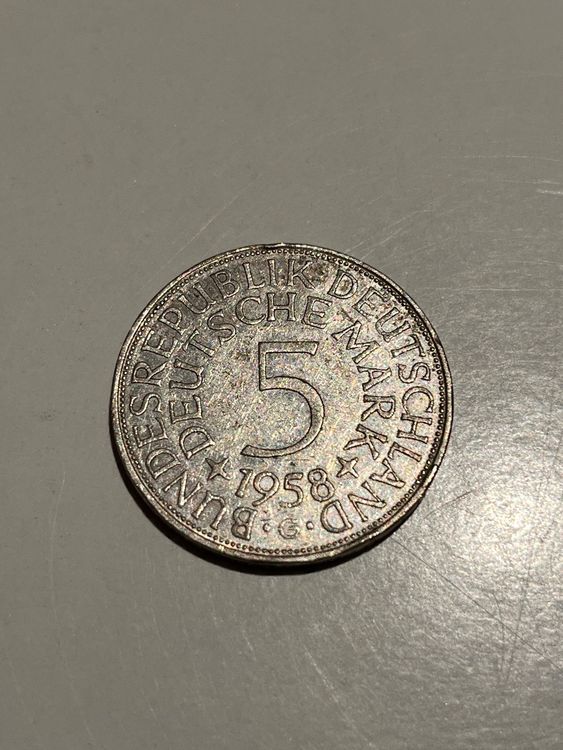 5 Deutsche Mark Silber - 1958 (Gebraucht) in Bassersdorf für CHF 10 ...