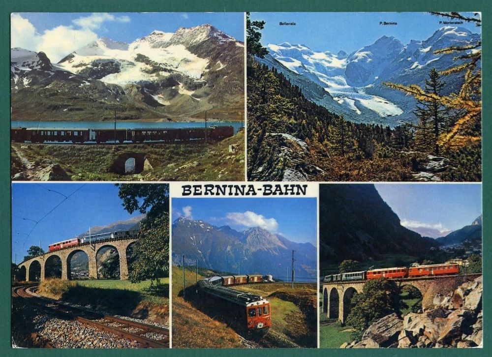 Bernina-Bahn, Mehrbilderkarte, 1978 (Gebraucht) in Sargans für CHF 1 – mit Lieferung auf Ricardo ...