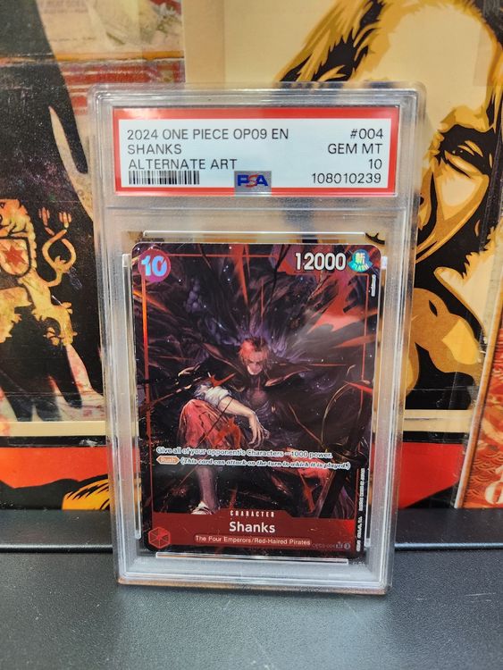 One Piece TCG Shanks SR OP09-004 Alternate Art PSA 10 GEM MT (Gebraucht) in Dättwil AG für CHF ...