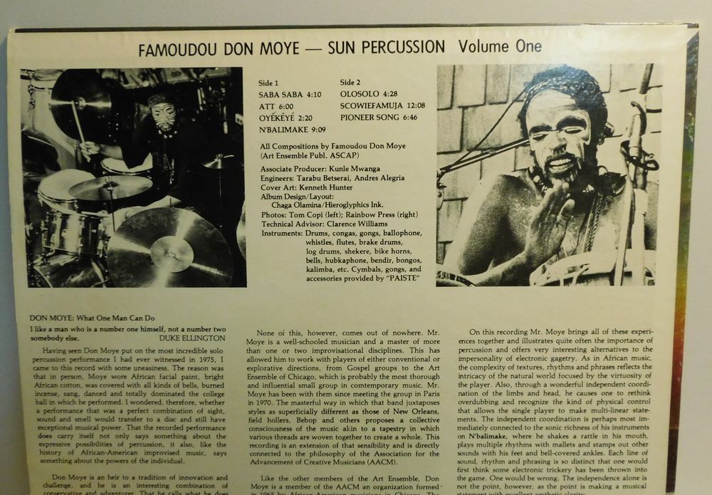 Schallplatte LP - Sun Percussion Famoudou Don Moye 1975 (Gebraucht) in Sursee für CHF 5 – mit ...