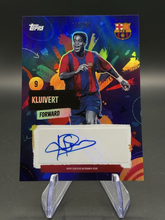 Kluivert Autogramm 157/250 Topps Fc Barcelona Team Set (Neu (gemäss ...