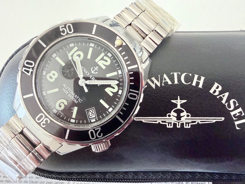 ZENO Army Diver Automatic, Original design from 1970, SRP658 (Neu und ...