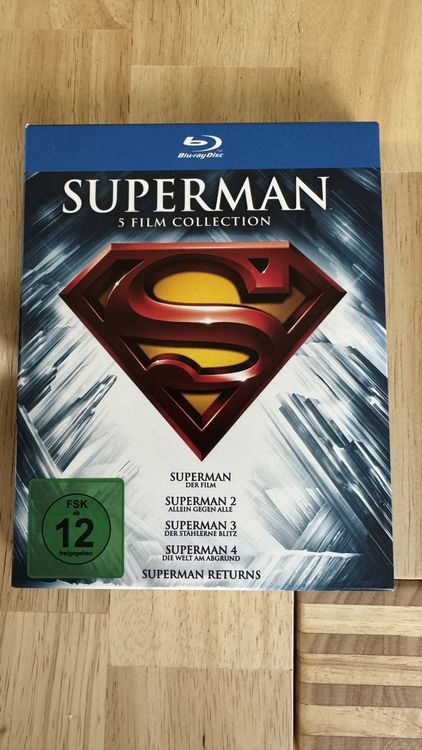 5 Superman Filme Blu-ray Collection FSK 12 (Neu (gemäss Beschreibung ...