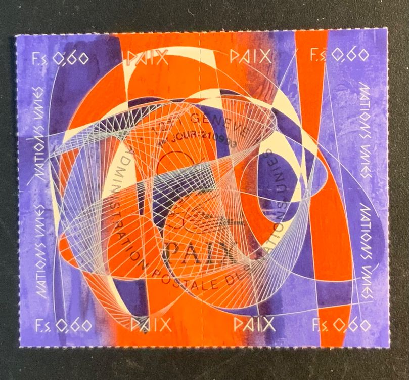 UNO Genf 1993 mit Ersttagsstempel: Gemälde v.Hans Erni | Kaufen auf Ricardo UNO Genf 1993 mit Ersttagsstempel: Gemälde v.Hans Erni | Kaufen auf Ricardo