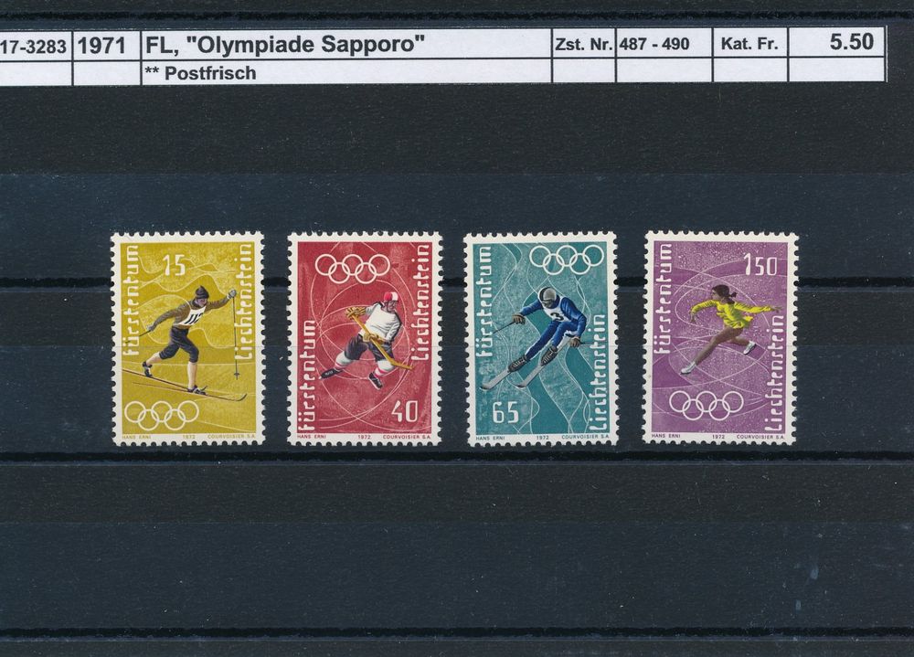 1971 Liechtenstein, Olympiade Sapporo (Neu (gemäss Beschreibung)) in Winterthur für CHF 1 – mit ...