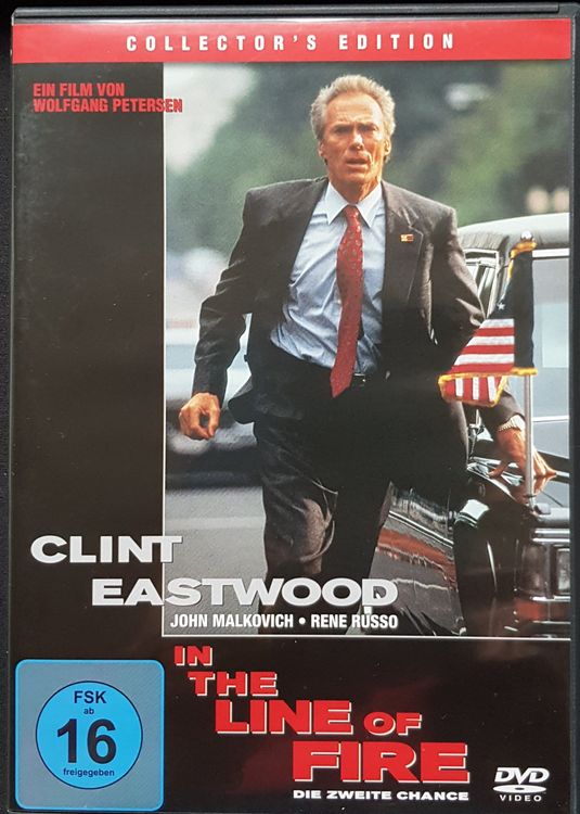 In the Line of Fire. Clint Eastwood, J. Malkovich (DVD) 1993 (Gebraucht ...