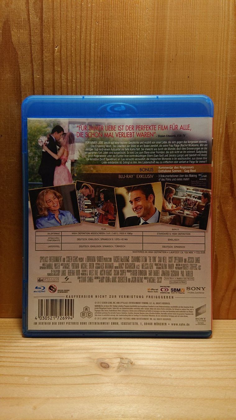 FÜR IMMER LIEBE Blu-Ray mit Rachel McAdams (Gebraucht) in Wilderswil ...