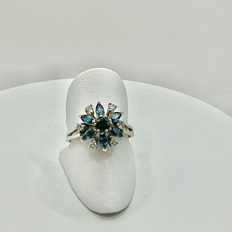 Diamant Ring, 750er Weissgold, 0.24ct Brillant und Saphir (Gebraucht) in Schaffhausen für CHF ...