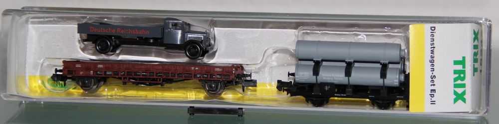 Minitrix 15243 - Niederbordwagen mit LKW u. Gaskesselwagen (Gebraucht ...