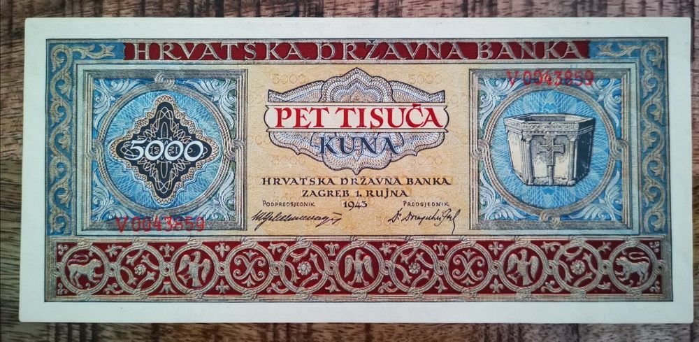 Kroatien 5000 Kuna 1943 (Gebraucht) in Rotkreuz für CHF 29 – mit ...