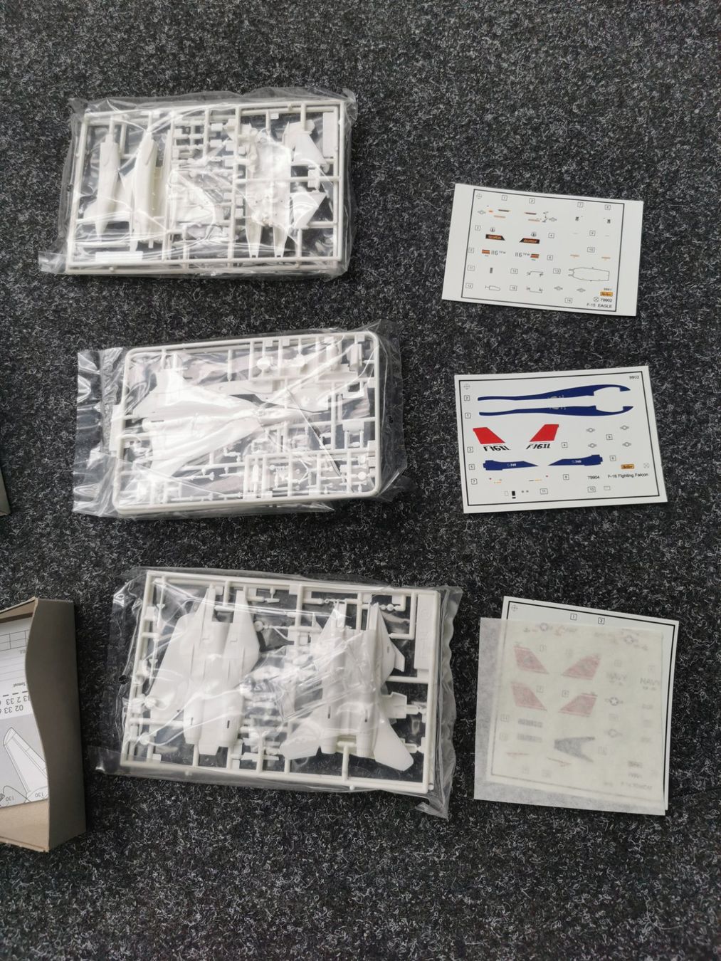 3 Bausätze Heller 1:144 F-15 Eagle F-16 Fighting Falcon F-14 (Gebraucht ...