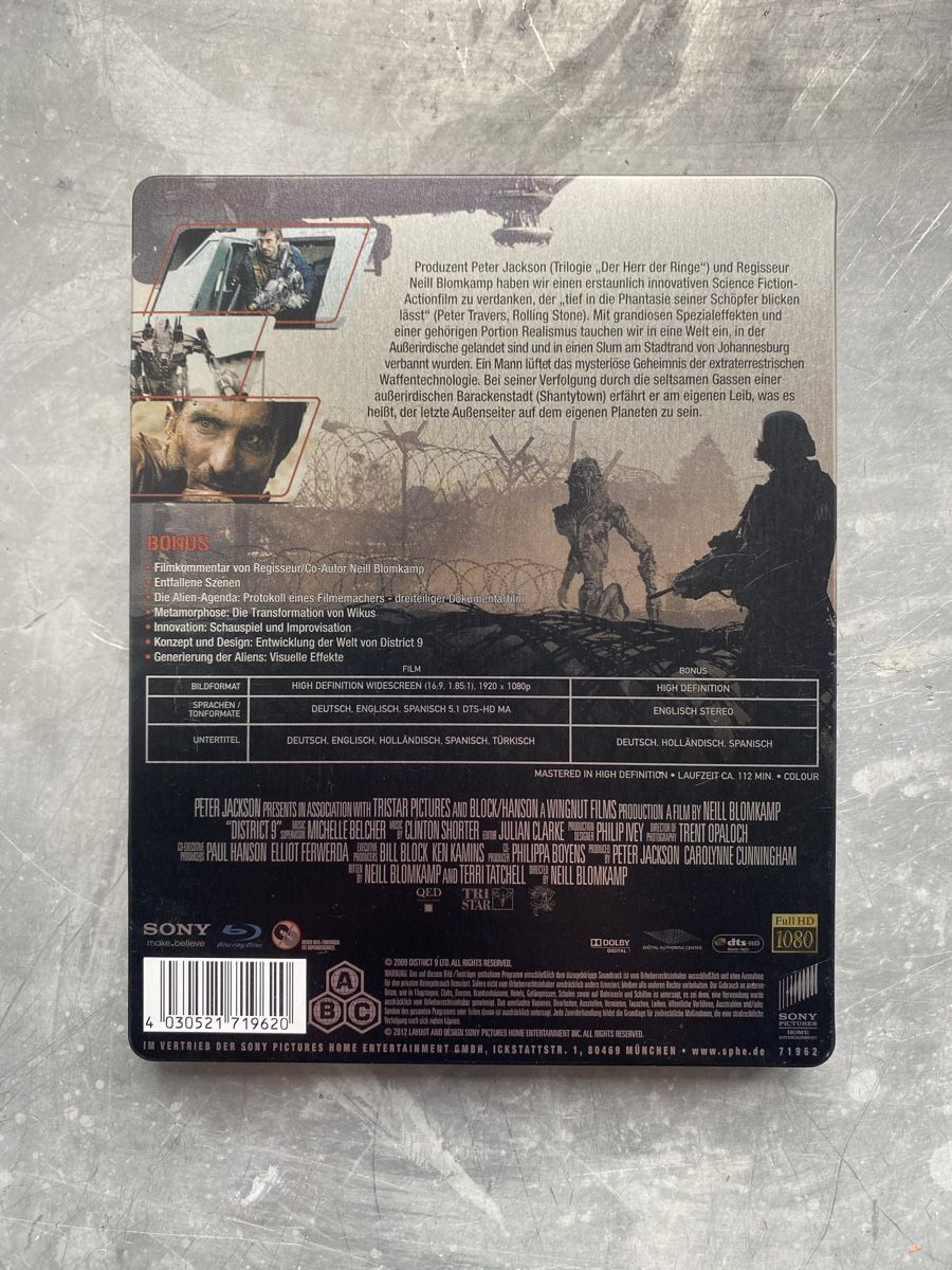 District 9 - Bluray Steelbook - Peter Jackson, Sci-Fi [2009] (Gebraucht ...