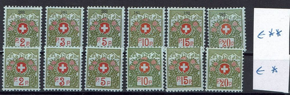 Timbres taxes Nr 2A-7A / 2B-7B **/* (160.-) | Kaufen auf Ricardo