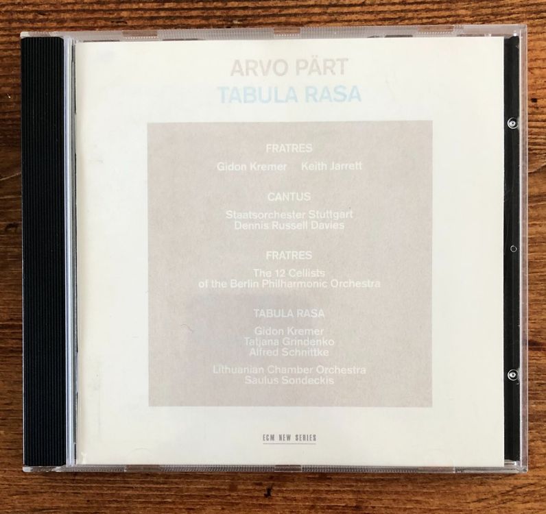 Arvo Pärt – Tabula Rasa CD, Neo-Classical, Post-Modern (Gebraucht) in Luzern für CHF 6.9 – mit ...