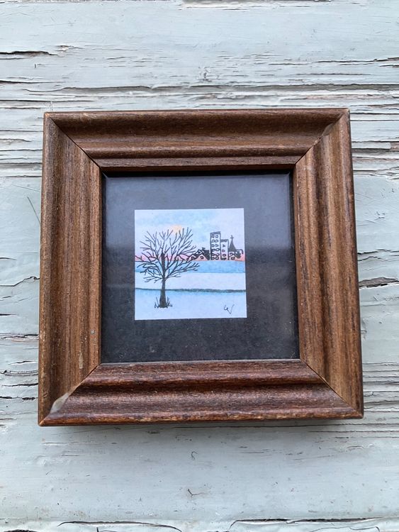 Miniature Bild, kleines Bild, Winter, Vintage, Boltze Bazar (Gebraucht ...