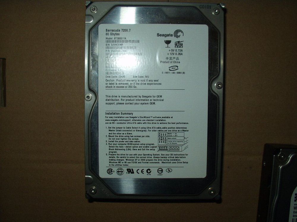HDD Seagate/Barracuda 80Gb IDE (Gebraucht) in Bern für CHF 5 – mit Lieferung auf Ricardo kaufen