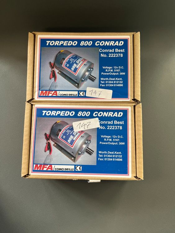 2 mal ein MFA Torpedo 800 Schiffsmodell Brushed Elektromotor (Neu und ...
