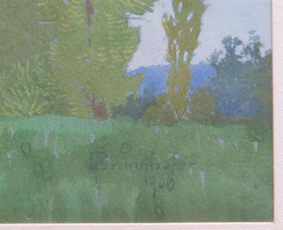 Aquarell, signiert Fritz Brunnhofer (Aarau), 1906, gerahmt (Gebraucht) in Oberriet SG für CHF 99 ...